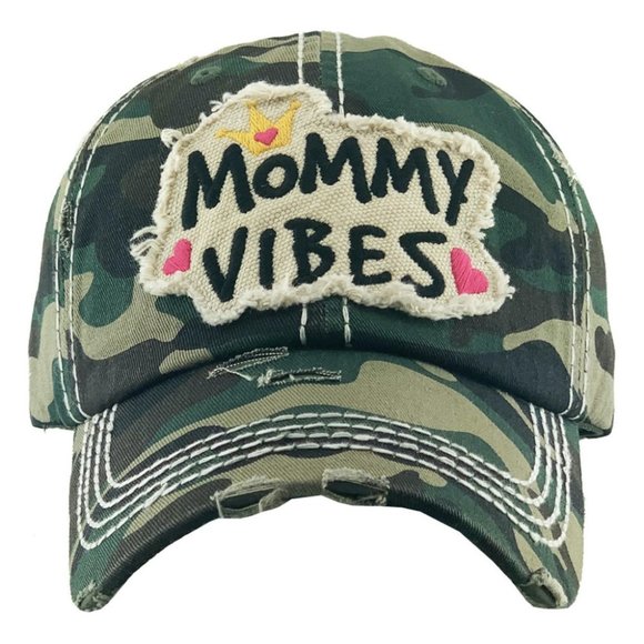 Accessories | New Cameo Mommy Cap Vibes Distressed Baseball Cap | Poshmark